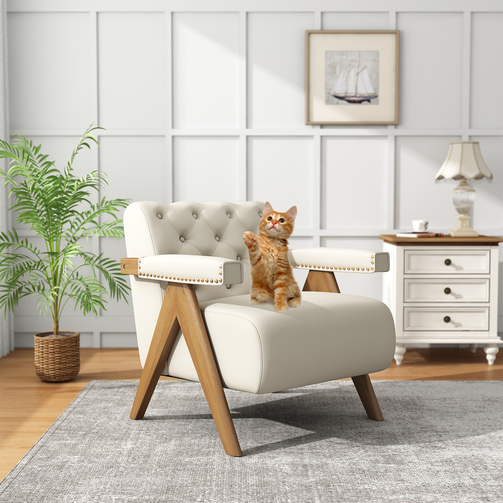 A515 Mid Century Wingback Accent Chair | SeekFancy.com